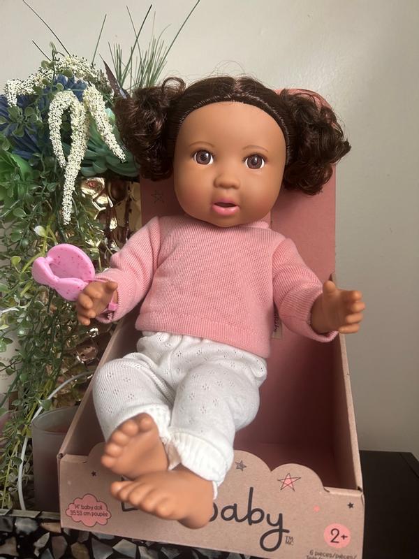 36cm Baby Doll with Dark Brown Hair Baby Dolls LullaBaby Lullababy UK Consumer