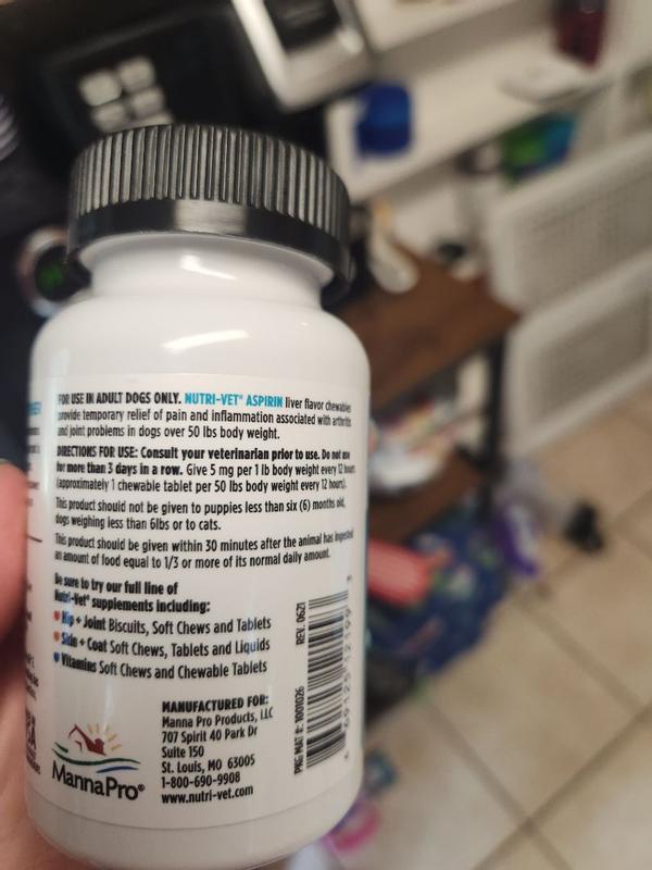 Nutri-Vet K-9 Aspirin for Joint & Arthritis Relief for Dogs