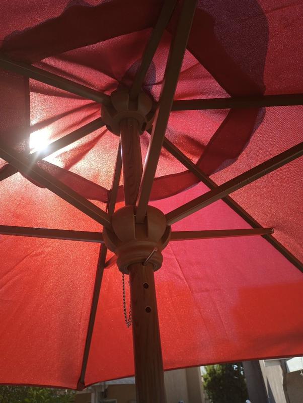 Astella 9-ft Steel Green No-tilt Market Patio Umbrella MOW906202-P29 at ...