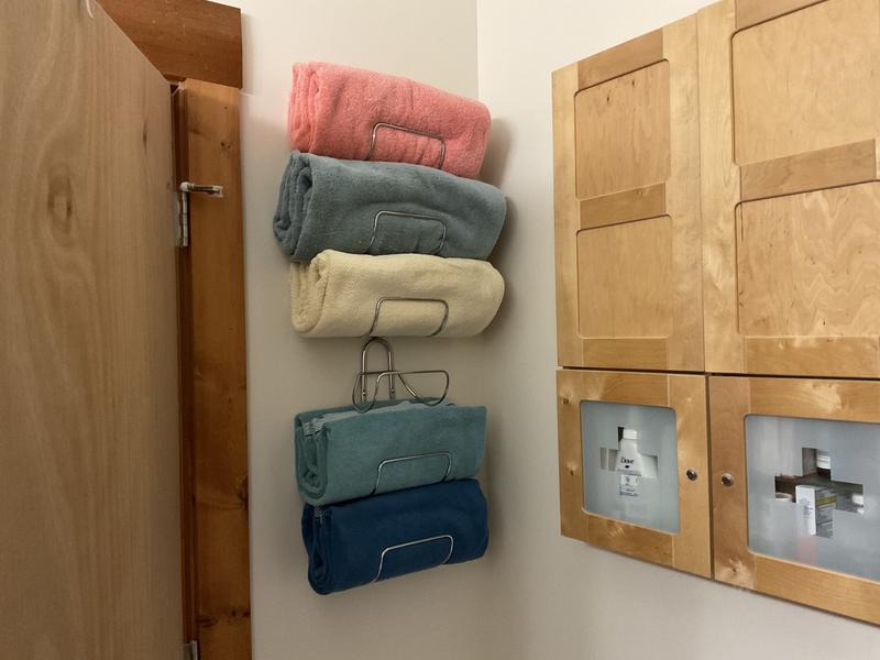 mDesign Metal 3-Level Wall Mount Towel Rack Holder and Storage ...