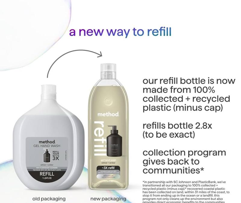 method VetiverandAmber Scent Gel Hand Wash 34 oz Case of 4 at Lowes.com