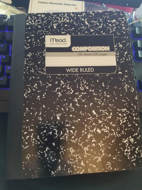 Mead Composition Book Wide Legal Rule Black Cover 100 975 x 75 Sheets ...