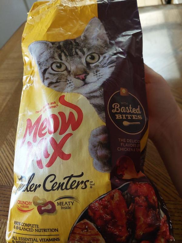 Meow Mix Tender Centers with Basted Bites Chicken & Tuna Flavors Dry ...