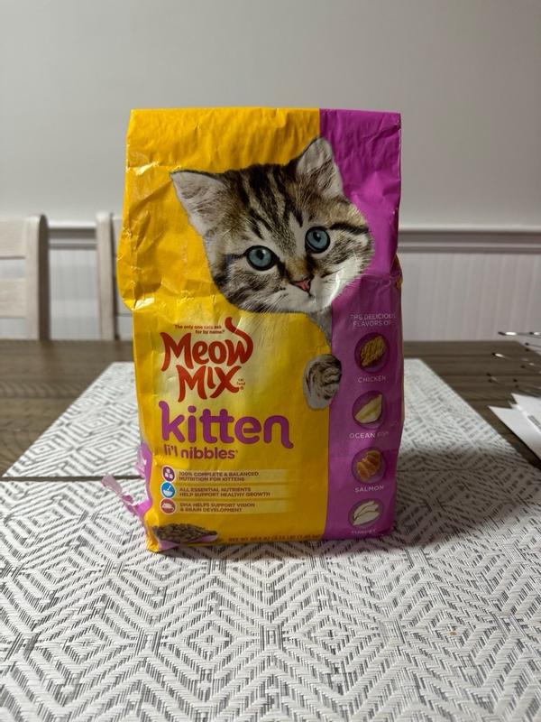 Meow Mix Kitten Li'l Nibbles Dry Food for Healthy Growth & Development