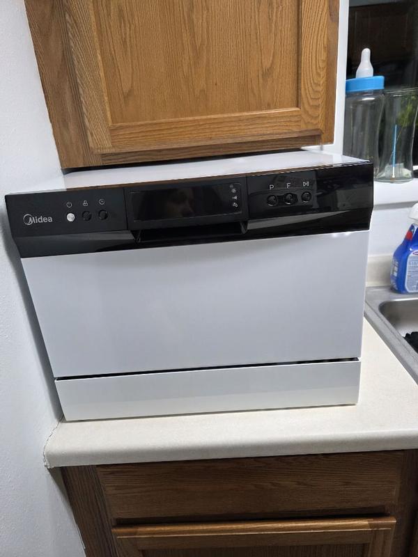 Midea 21.63-in Portable Countertop Dishwasher (White) ENERGY STAR, 52 ...