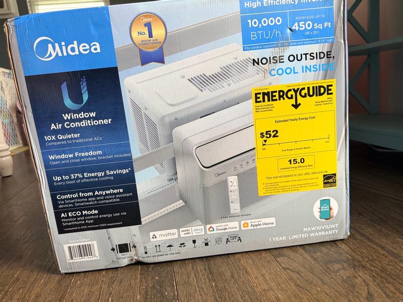 Midea U-Shaped Medium Room Window Air Conditioner , Remote Included ...