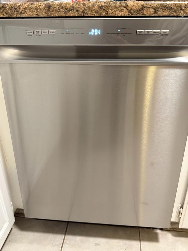 Midea 24-in Front Control Built-In Dishwasher (White) ENERGY STAR, 52 ...