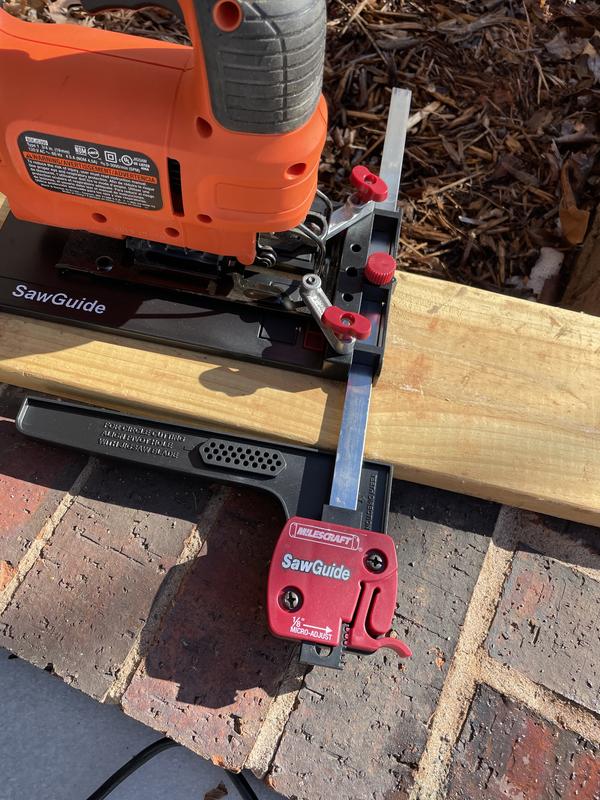 Milescraft Saw Guide Rip Fence for Straight Edge Cuts, Universal Base ...