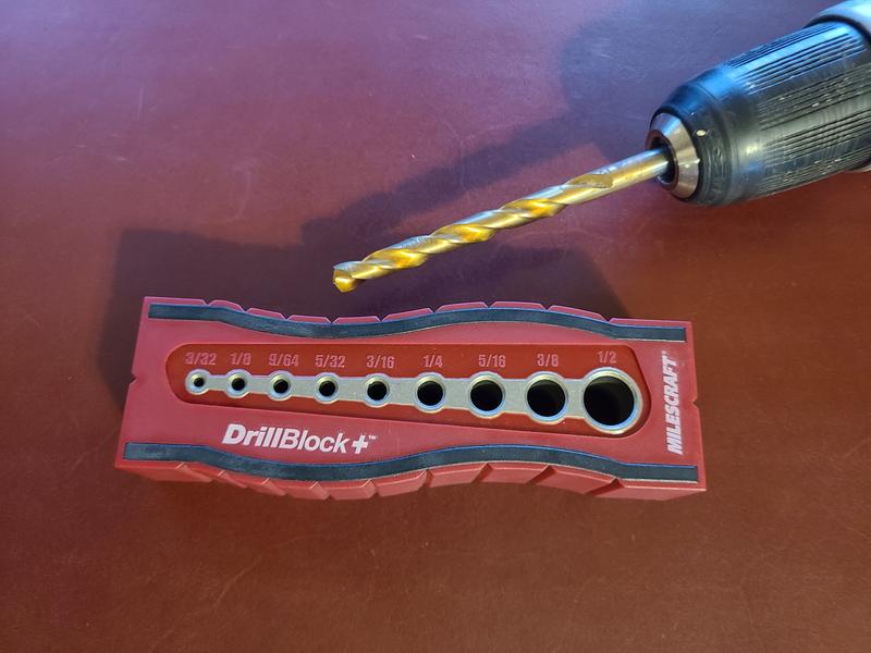 Milescraft Drill Guide with 9 Hardened Steel Bushings for Accurate Alignment, V-Groove and Multi ...