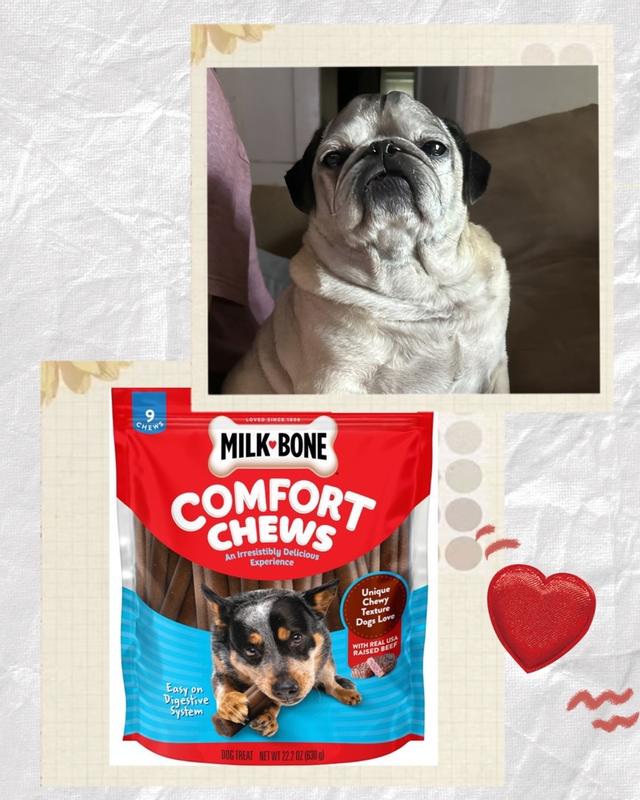 Milk-Bone Comfort Chews Dog Treats with Unique Chewy Texture and Real ...