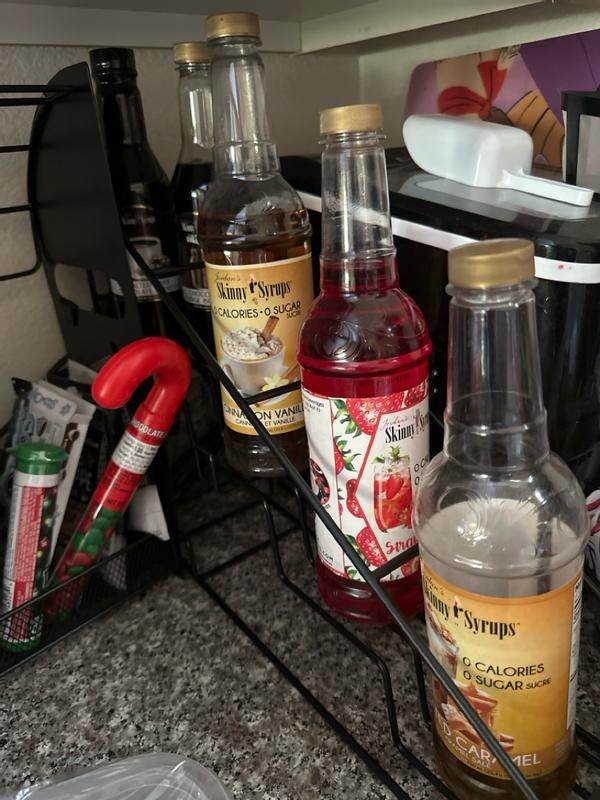 Mind Reader Mind Reader Clear Syrup Bottle Holder, Wire 4 Compartment ...