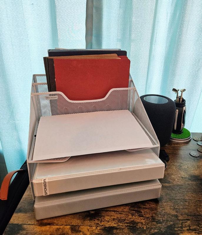 Mind Reader 5 Section Desk File Organizer, Document Letter Tray For ...