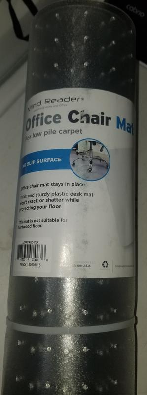 Mind Reader 4-ft x 5-ft Clear PVC Rectangular Indoor Chair Mat LOFFCREC ...