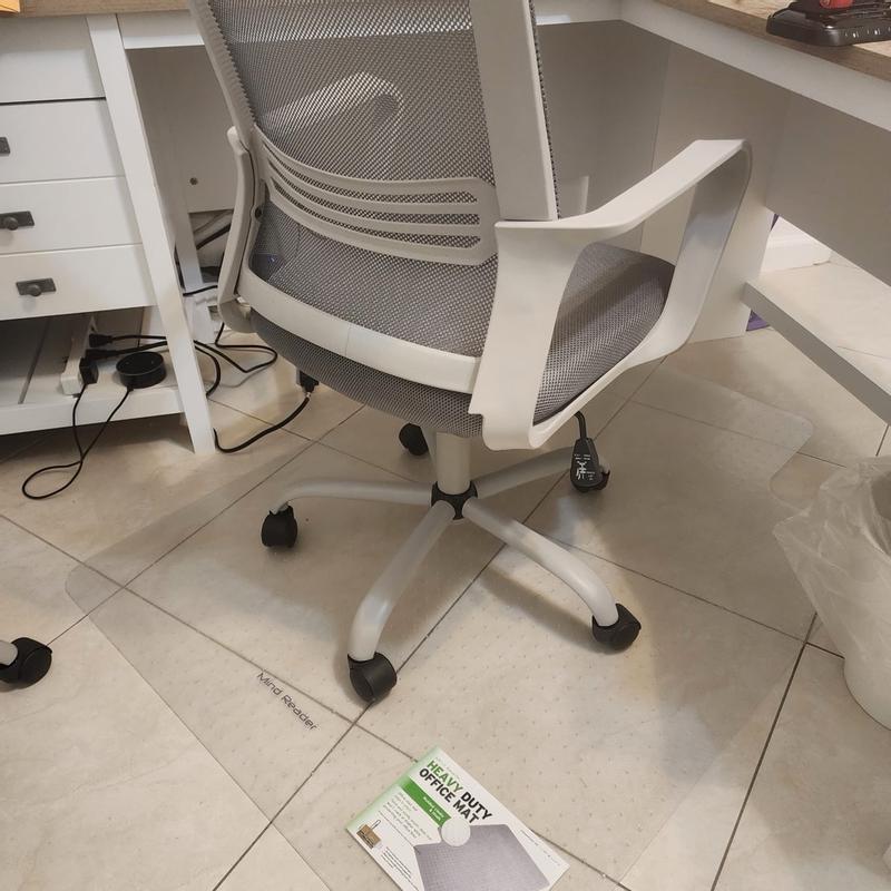 Mind Reader 3-ft x 4-ft Clear PVC Rectangular Indoor Chair Mat 2OFFCMAT ...