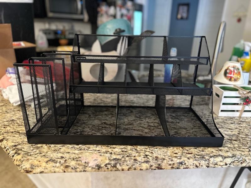 Mind Reader 14 Compartment 3 Tier Large Breakroom Condiment Organizer ...