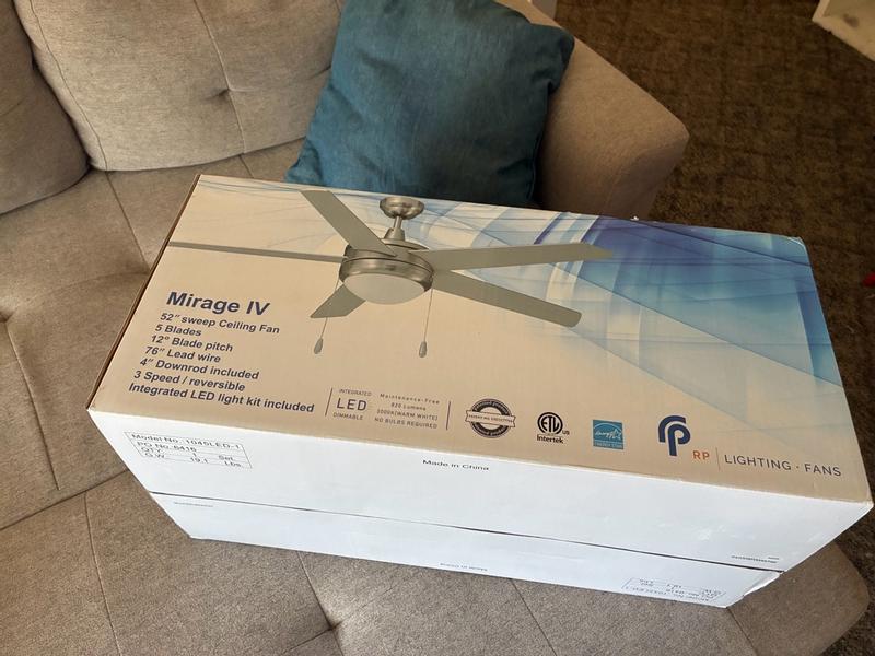 Royal Pacific Mirage IV 52-in Brushed Nickel with Brushed Nickel Blades ...