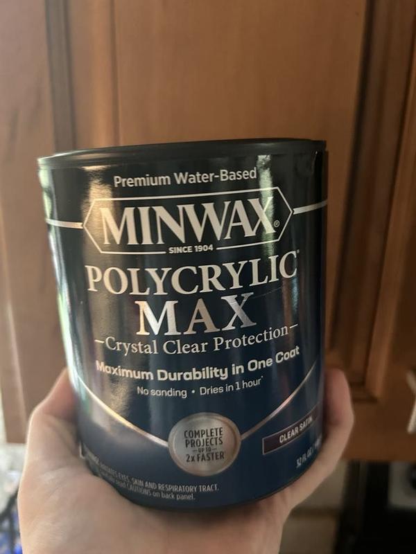 Minwax Polycrylic Max Water-based Clear Transparent Satin Interior ...