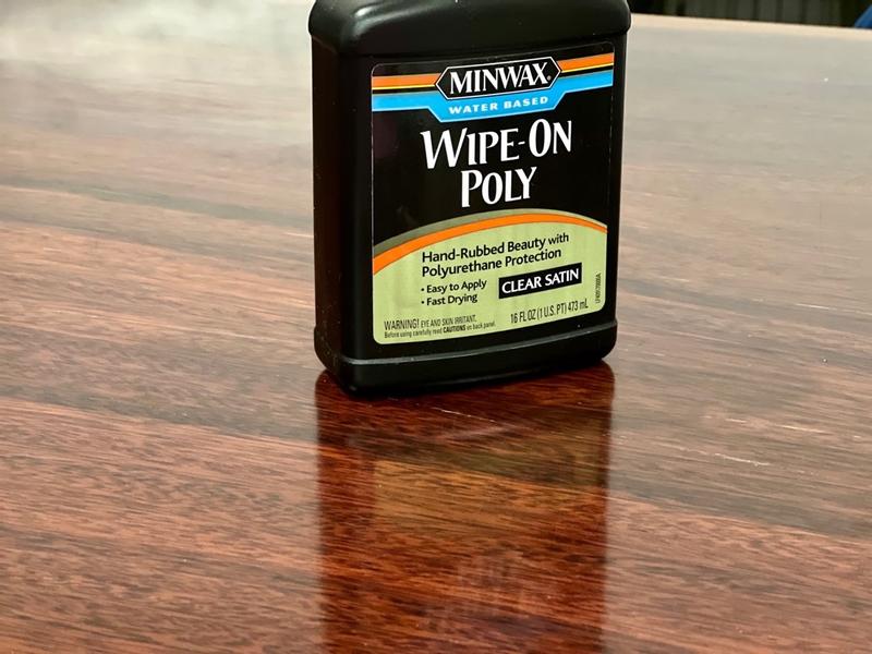 Minwax Wipe-On Poly Water-based Clear Transparent Satin Interior Stain ...