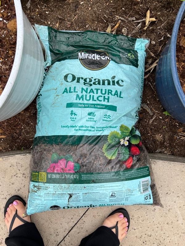 Miracle-Gro Organic All Natural 1.5-cu ft Dye Free Mulch in the Bagged ...