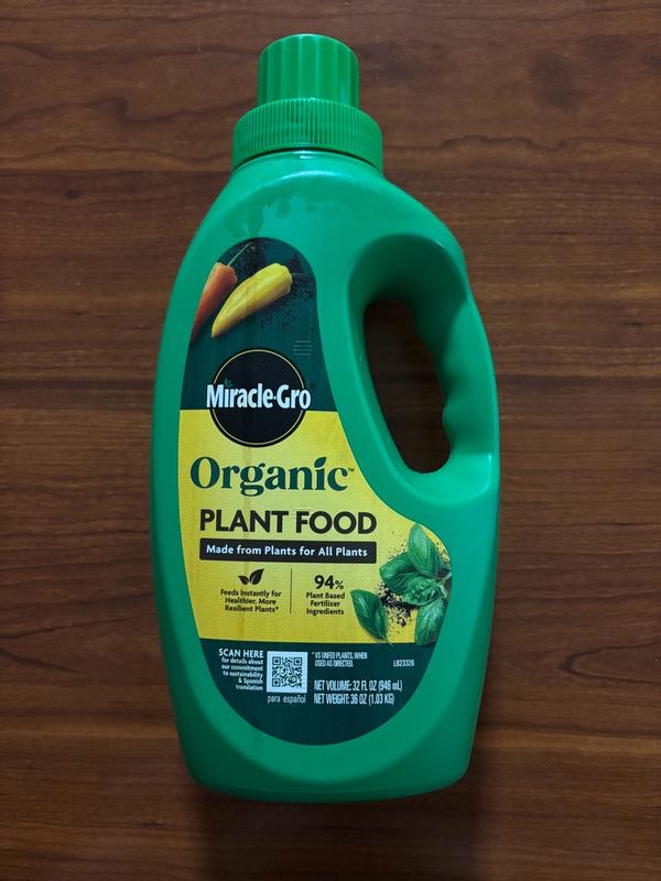 Miracle-Gro Organic 32-oz 1.4-0.5-1 Organic Natural Liquid All-purpose ...