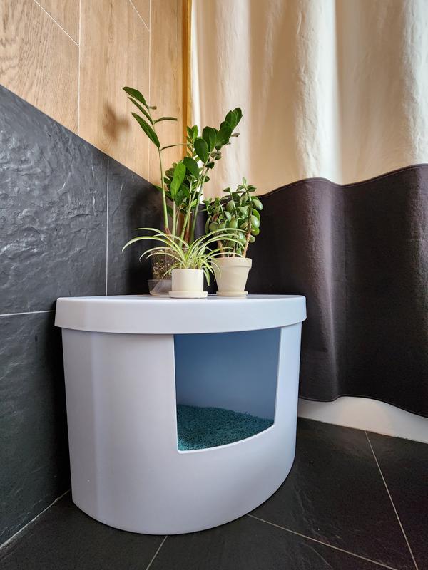 KITANGLE Corner Kitty Cat Litter Box, Large, Black - Chewy.com