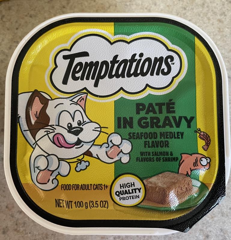 TEMPTATIONS Pate in Gravy Flavor Variety Wet Cat Food, 3.5-oz tray ...