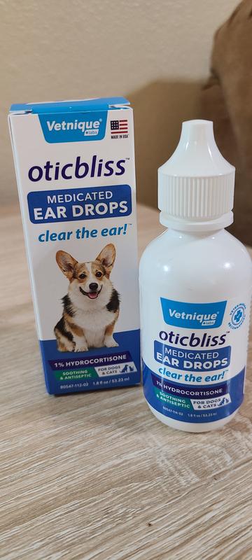 VETNIQUE LABS Oticbliss Ear Drops Medicated for Ear Infections for Dogs ...