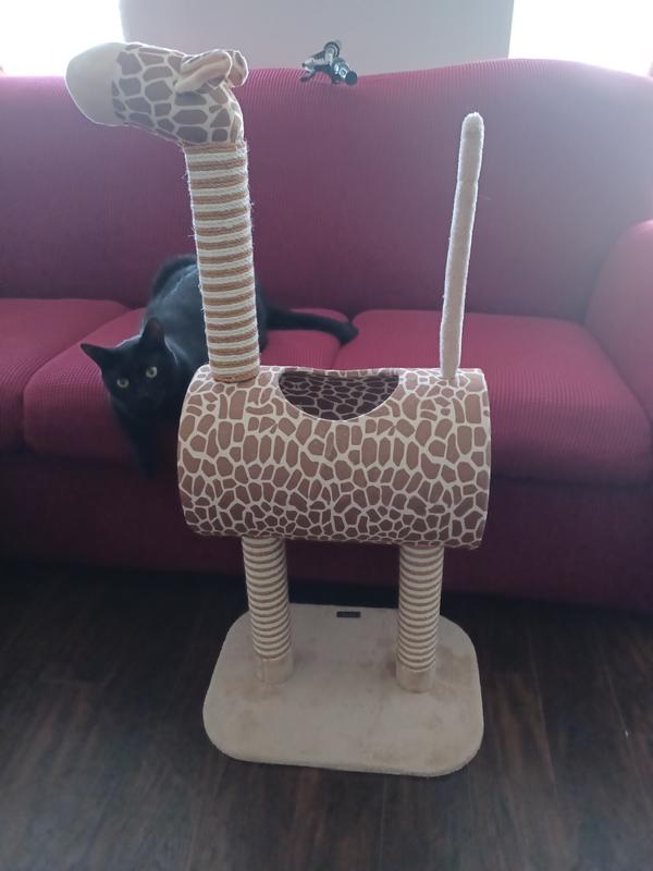ZEZE Giraffe Tree with tunnel & Scratcher Cat Furniture, Large - Chewy.com