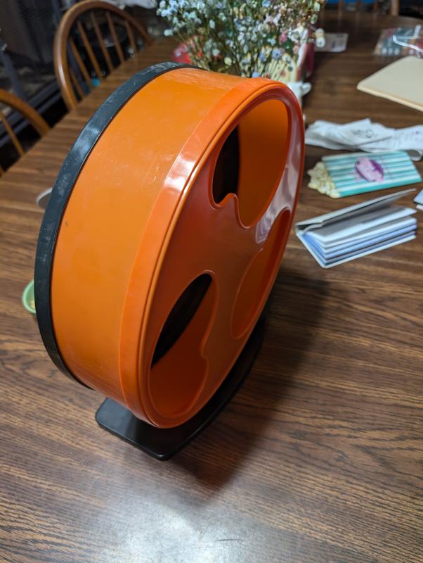 EXOTIC NUTRITION Silent Runner Small Animal Exercise Wheel, Orange ...