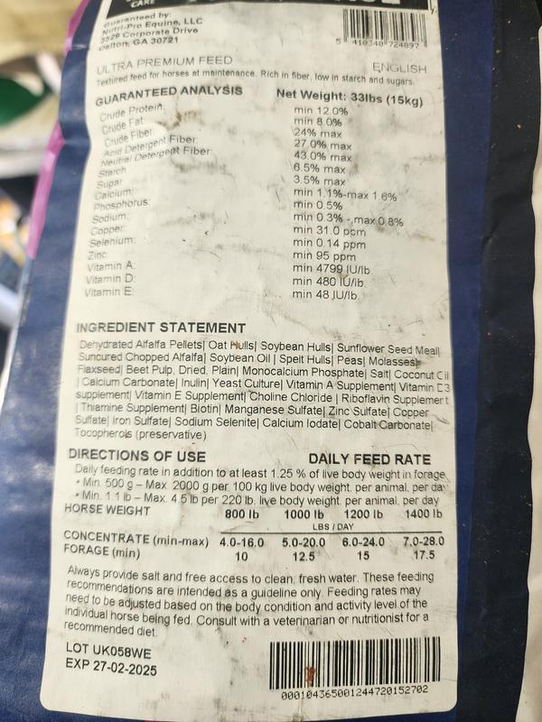 CAVALOR Fiberforce Horse Feed, 33-lb bag - Chewy.com