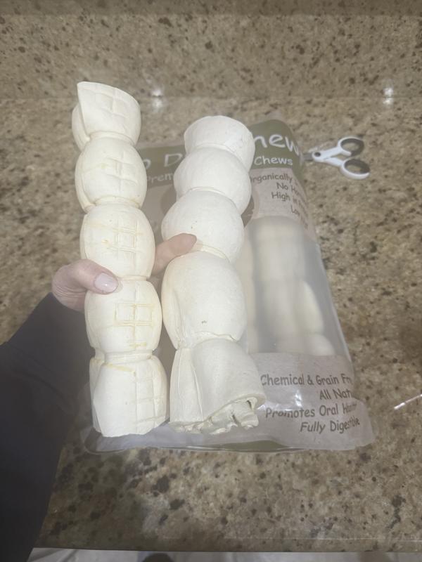 TOP DOG CHEWS Buffalo Beef Cheek Rolls Dog Treat, 5 count, 5 - 6 inches ...