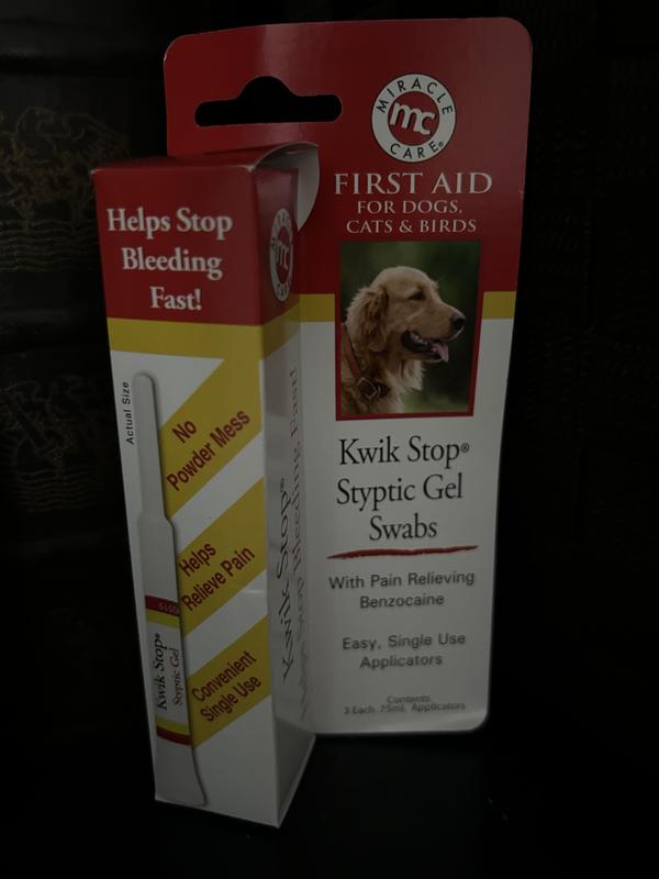 MIRACLE CARE Kwik Stop Styptic Gel Swabs for Dogs, Cats, & Birds ...