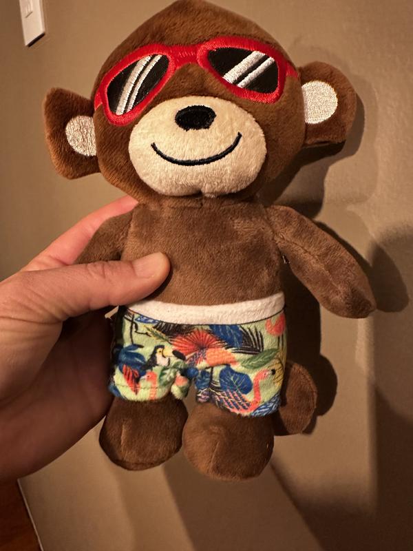 Discontinued - FRISCO Summer Monkey Plush Squeaky Dog Toy, Small/Medium ...