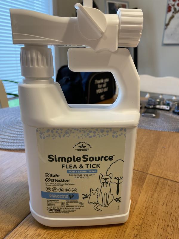 SIMPLESOURCE Flea & Tick Dog Yard & Kennel Spray - Chewy.com