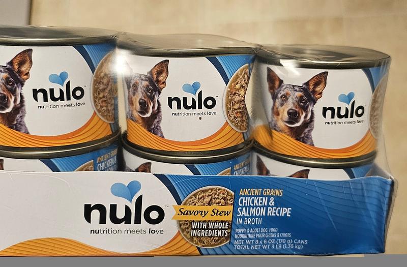 NULO Ancient Grain Savory Stew Puppy & Adult Chicken & Salmon Wet Dog ...