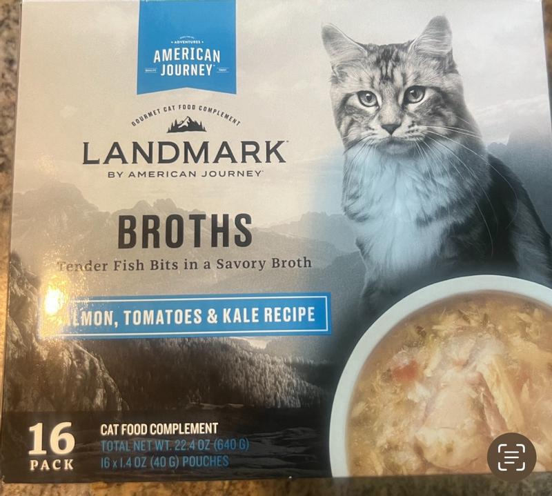 AMERICAN JOURNEY Landmark Broths Salmon, Tomatoes & Kale Recipe Wet Cat ...