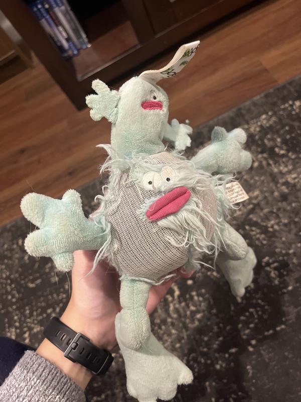 GODOG PlayClean Germs Soft Plush Squeaky Dog Toy, Pink, Small - Chewy.com