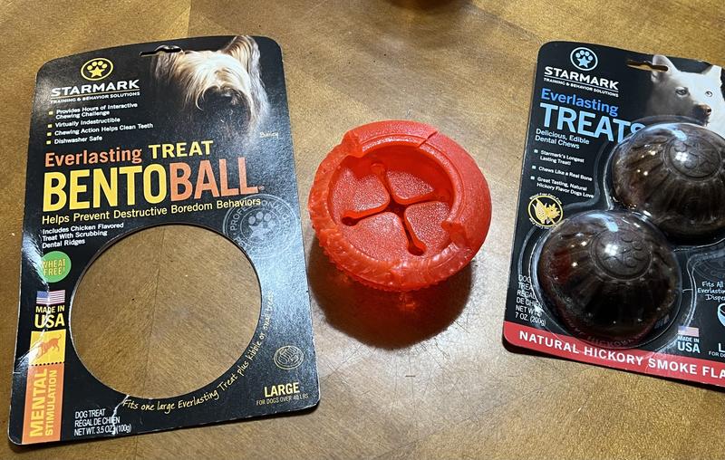 STARMARK Everlasting Bento Ball with Dental Treat Tough Dog Chew Toy ...