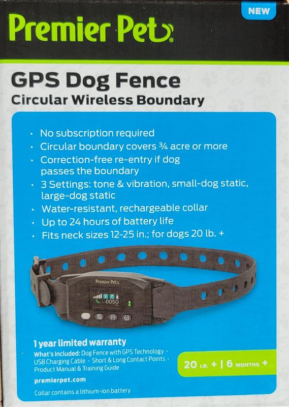 PREMIER PET Wireless GPS Dog Fence Collar, Black - Chewy.com