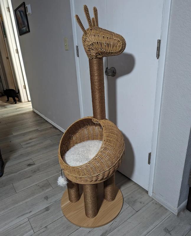 Out of Stock - FRISCO Giraffe 51" Wicker Cat Tree & Condo - Chewy.com