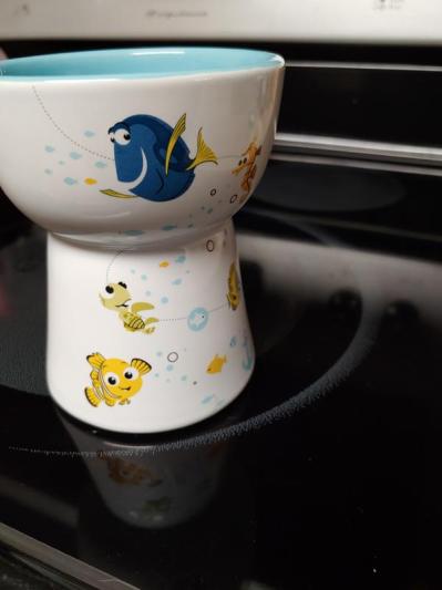 PIXAR Finding Nemo Tall Shape Non-Skid Elevated Ceramic Cat Bowl, 1 Cup ...
