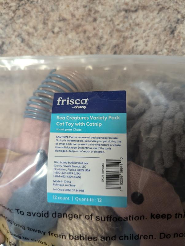 FRISCO Sea Creatures Variety Pack Cat Toy with Catnip, 12 count - Chewy.com