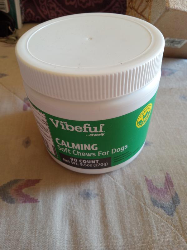 VIBEFUL Calming Melatonin Turkey Flavored Soft Chews Calming Supplement ...