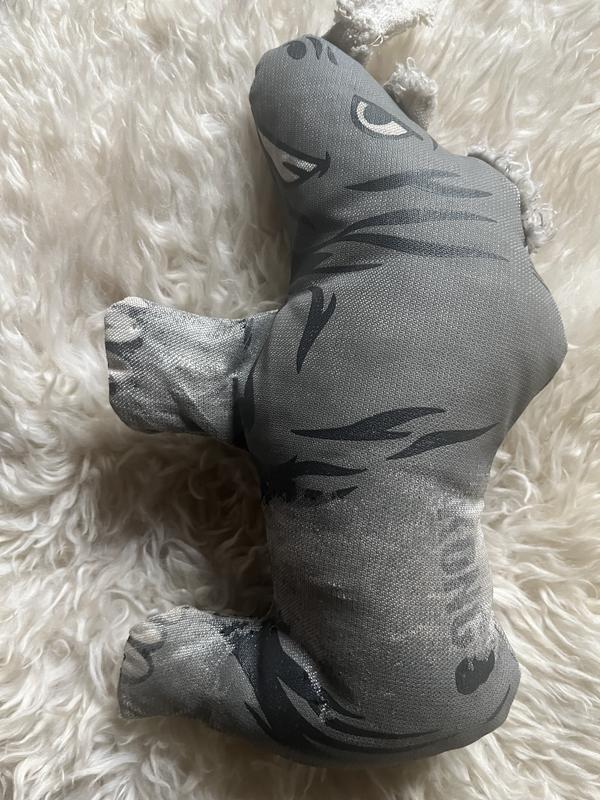 KONG Maxx Rhino Tough Squeaky Dog Plush Toy, Grey, Large - Chewy.com
