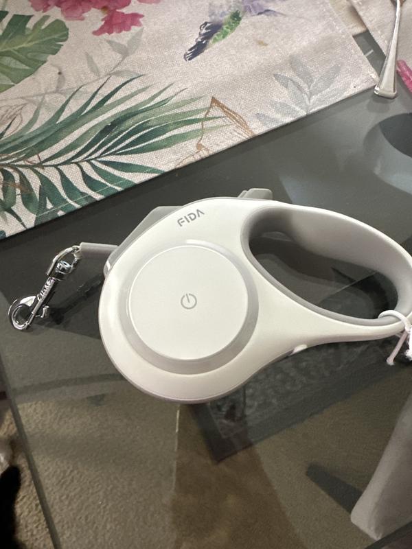 FIDA LED Lighted Retractable Dog Leash, 16-ft long, 7/16-in wide, White ...