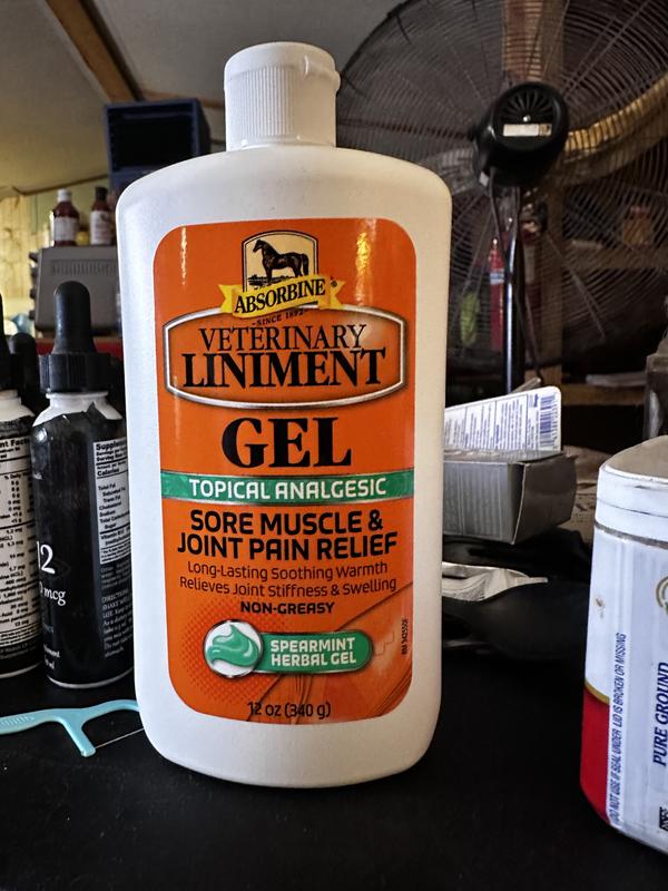 ABSORBINE Veterinary Sore Muscle & Joint Pain Relief Horse Liniment Gel ...