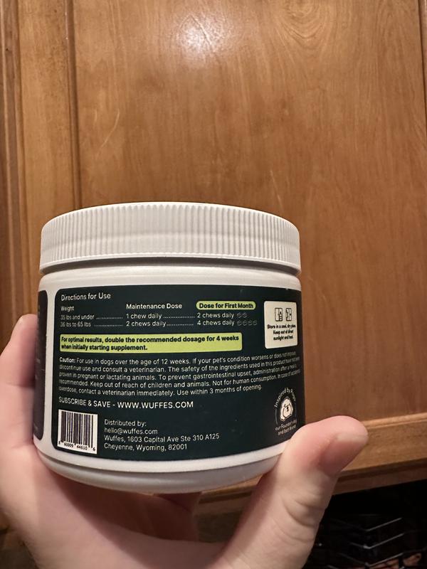 WUFFES Advanced Hip & Joint Supplement with Glucosamine & Chondroitin ...