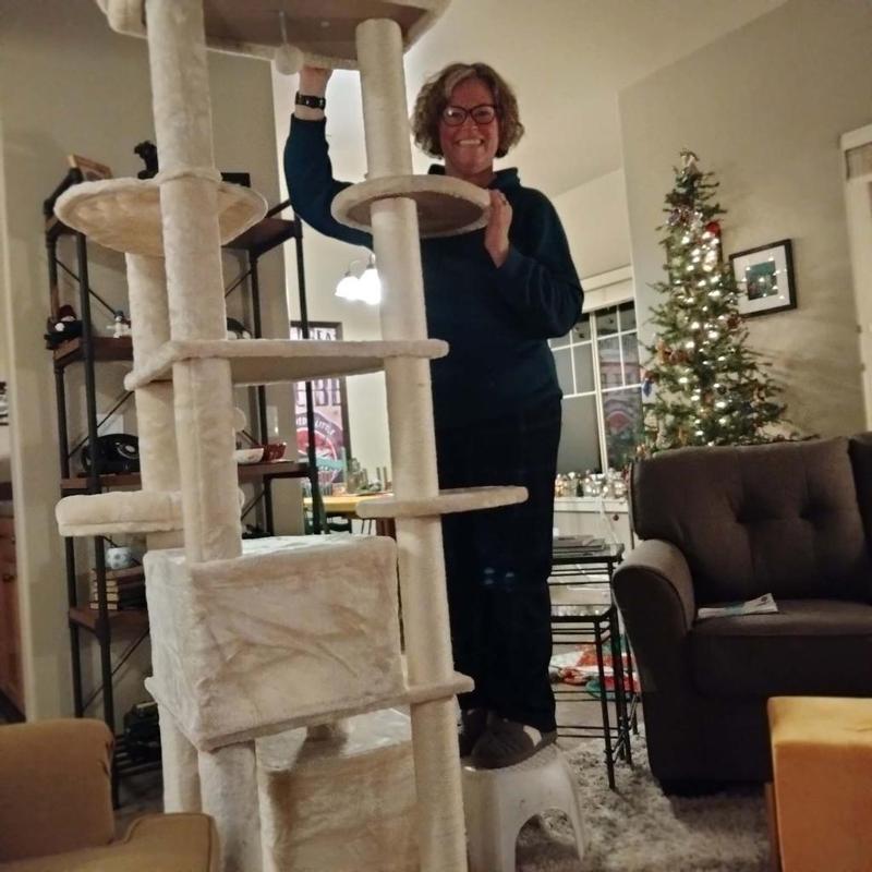 FRISCO 76-in XXL Heavy Duty Cat Tree, Gray - Chewy.com