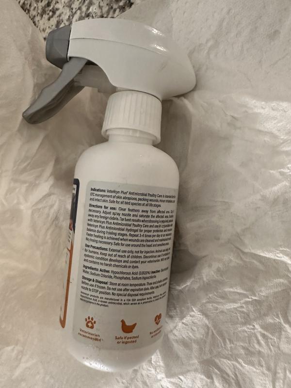 VETERICYN Plus Antimicrobial Poultry Care Spray, 8-fl oz bottle - Chewy.com
