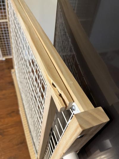 MIDWEST Wood/Wire Mesh Pet Gate, 32-in - Chewy.com